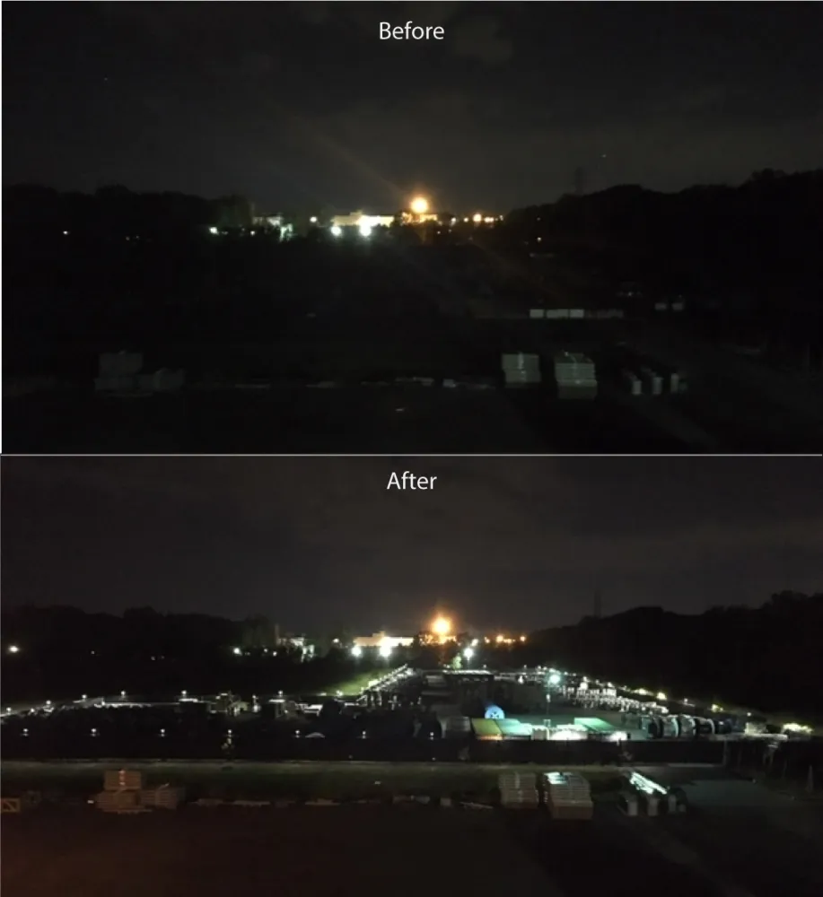 Perimeter Install Before and After | Gallery | CAST perimeter lighting ...